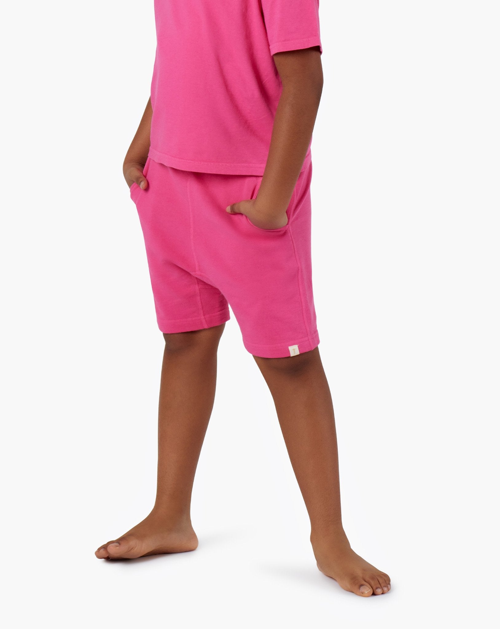 Kids Pigments Shorts - Cherry Pink | Clothing | TKEES – TKEES
