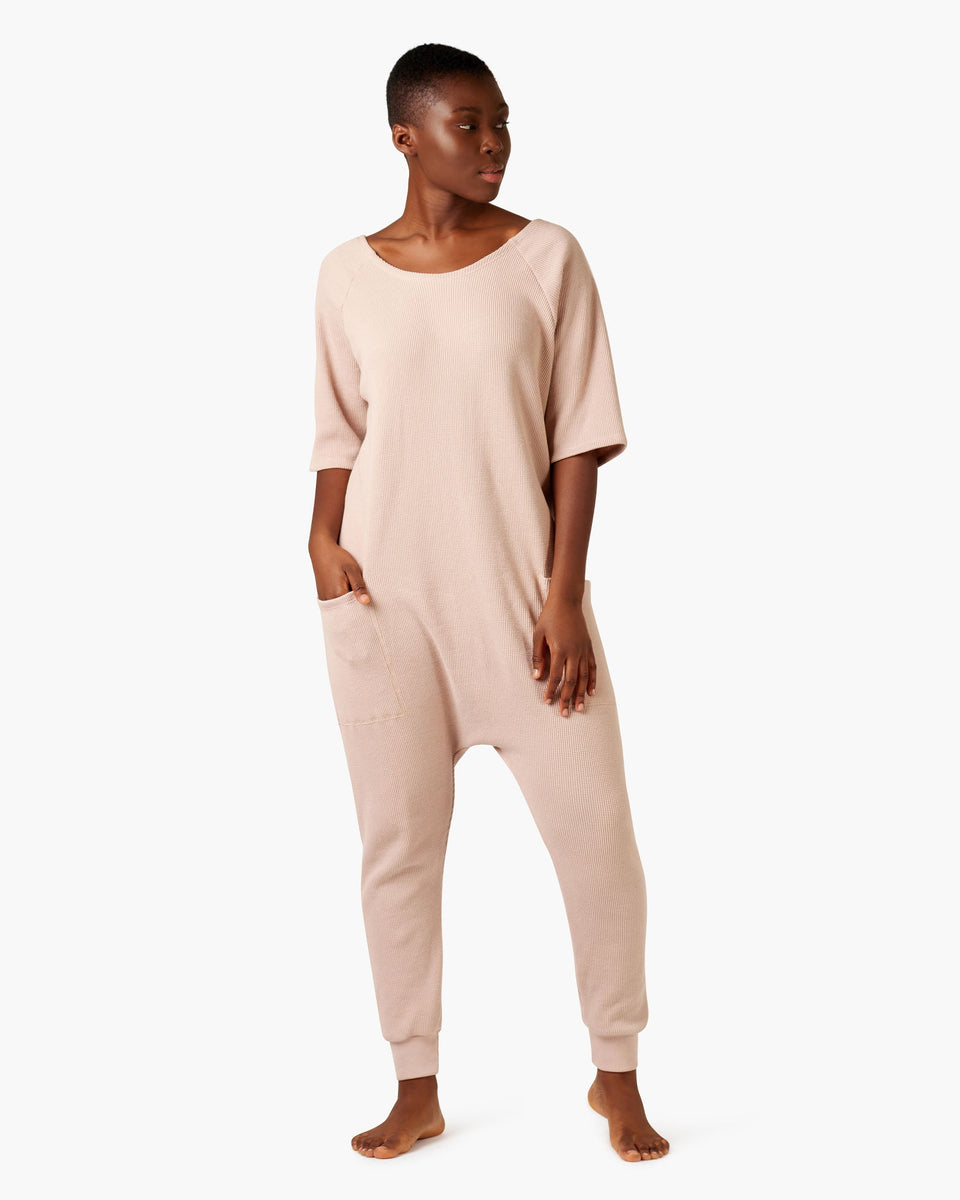 The Waffle Jumpsuit - Muddy rose – TKEES