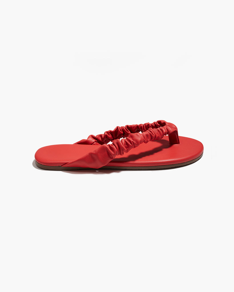 TKEES Savannah Red Flip Flops | Vegetal Leather