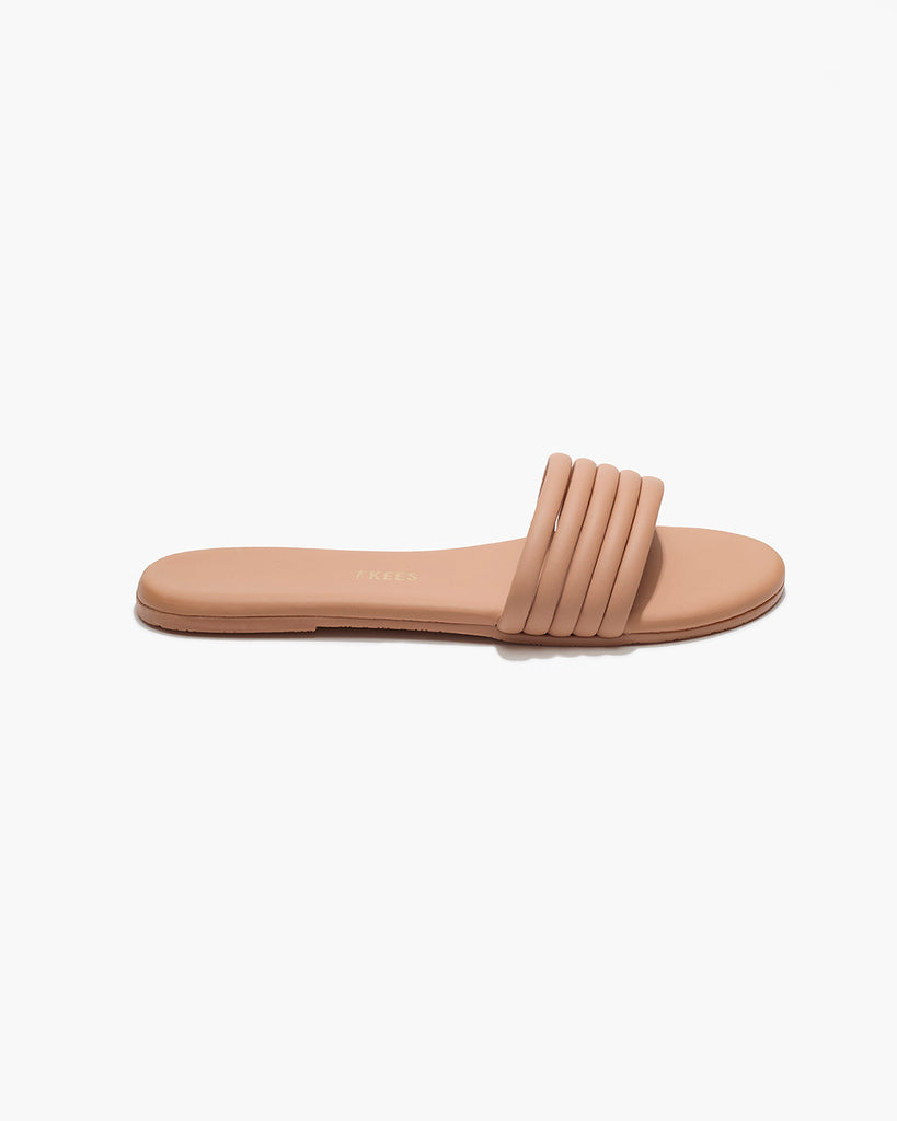 TKEES Serena Leather Slides in Pout