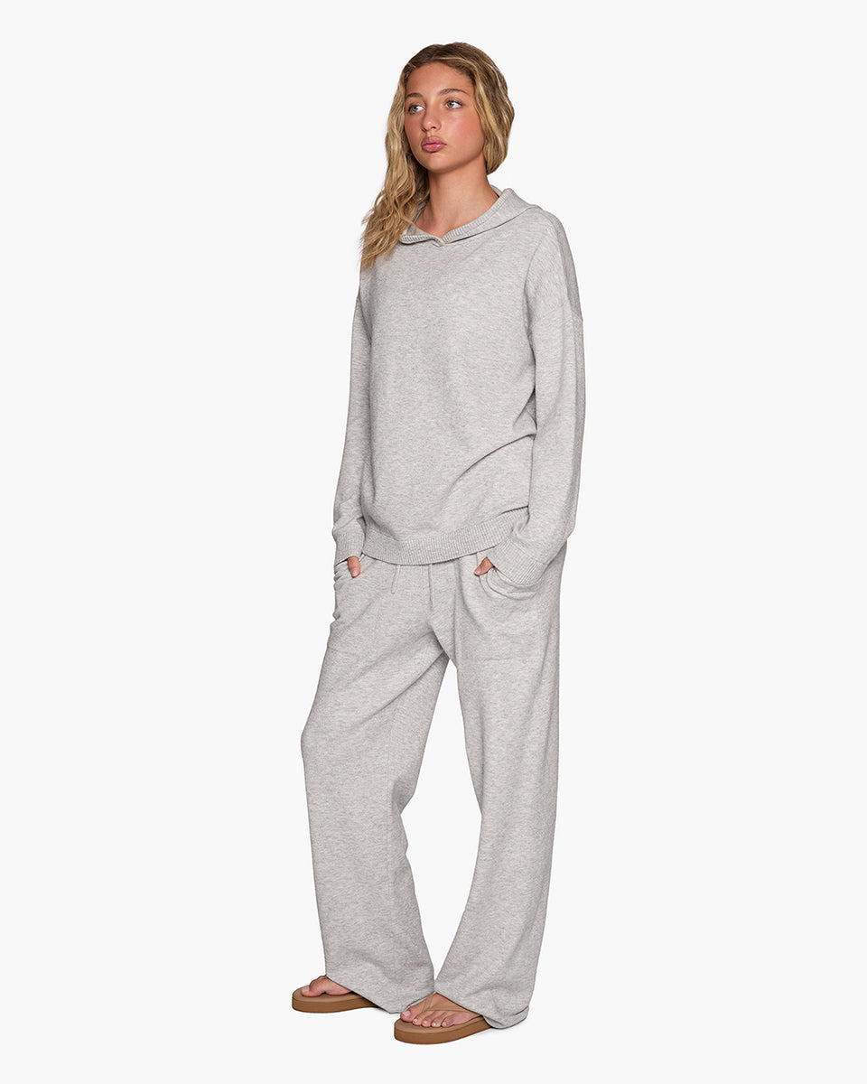 Sunday Sweater Hoodie - Heather Grey – TKEES