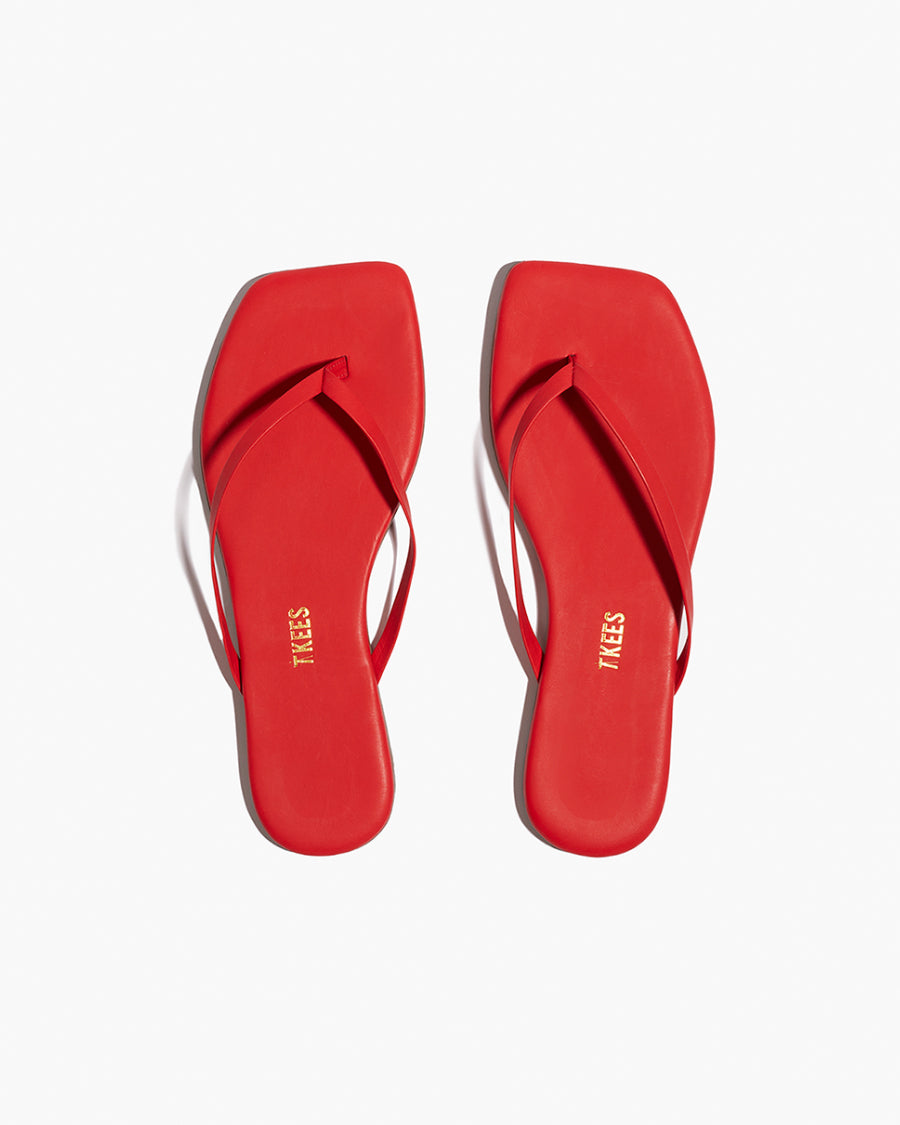 Square Toe Lily in Red | Flip Flops | Women's Footwear – TKEES