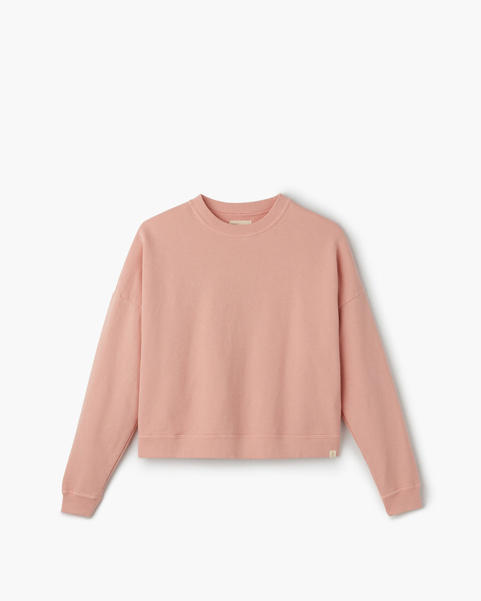 Core Boxy Crewneck - Peachy Pink | CORE Clothing | TKEES – TKEES