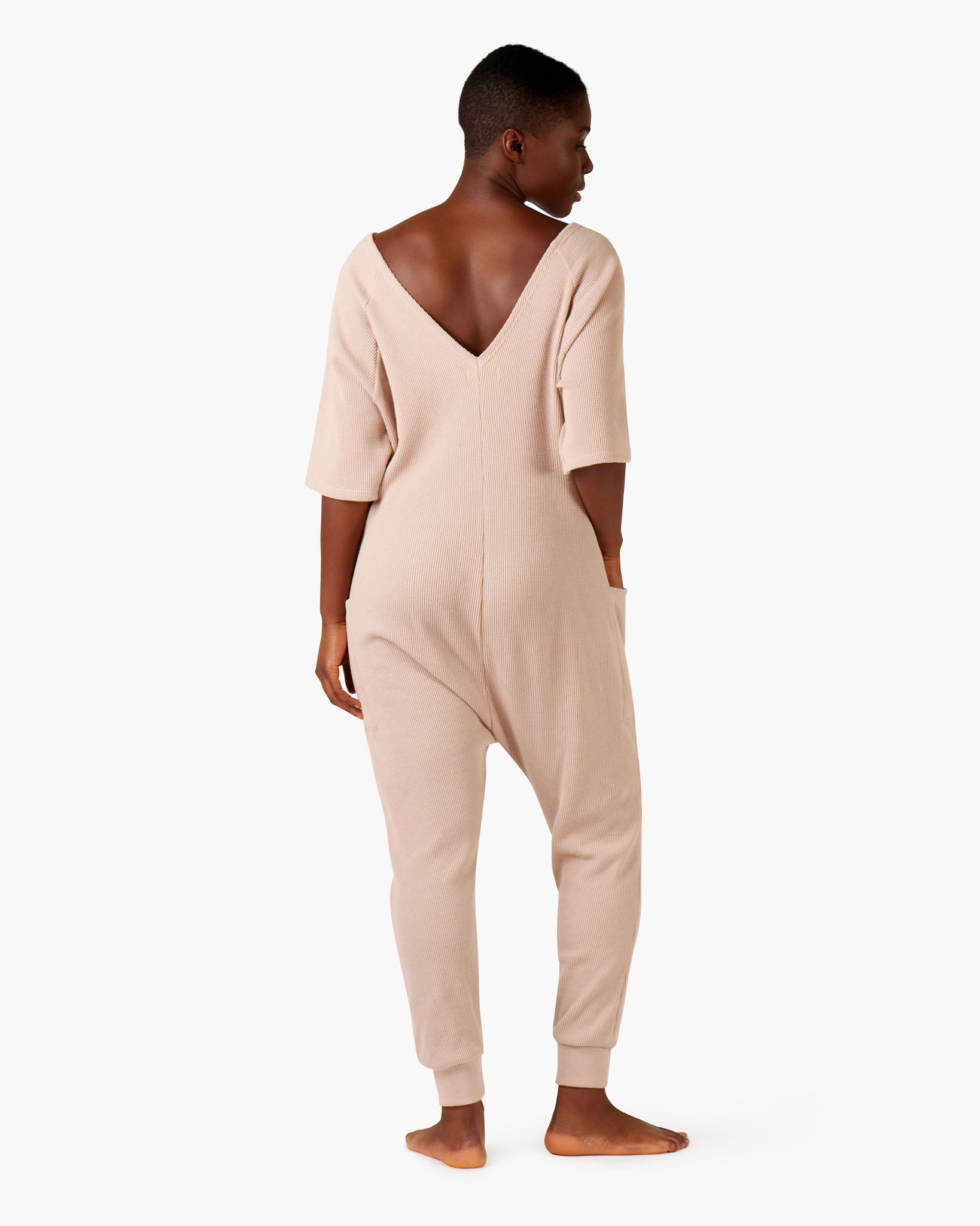 The Waffle Jumpsuit - Muddy rose – TKEES