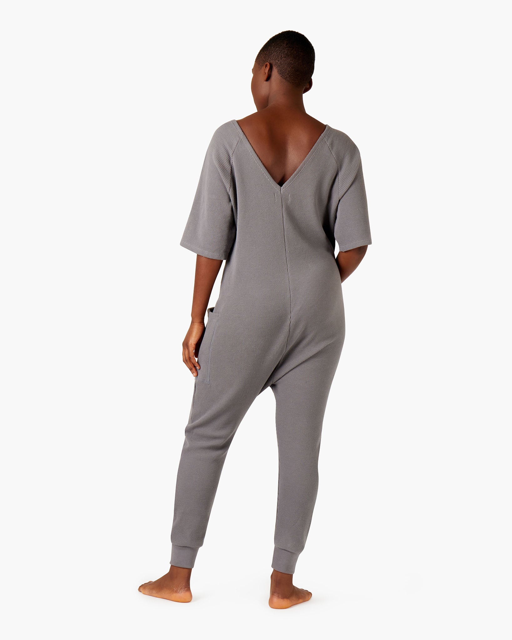 The Waffle Jumpsuit - Steel Grey – TKEES